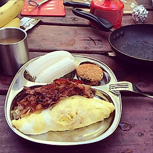 Ecolunchbox Stainless Steel Divided Dinner Tray Large (6-Pack)