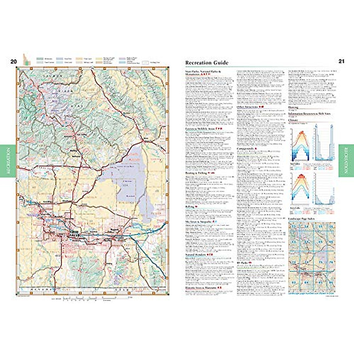 Idaho Road & Recreation Atlas - 7th Edition, 2022 (Benchmark Road & Recreation Atlases)