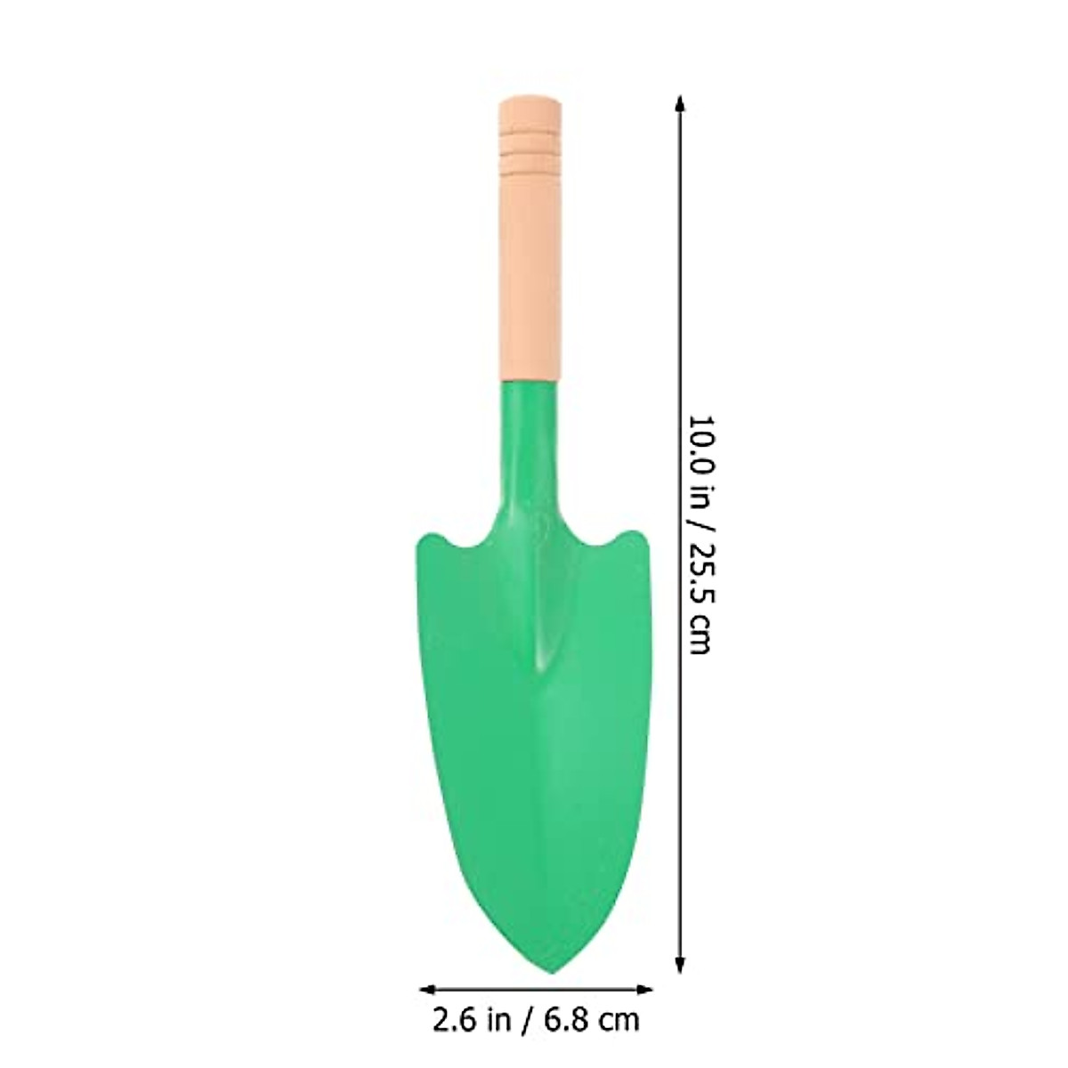 DOITOOL 10pcs Garden Shovel Cast Iron Planting Shovels with Wooden Handle Winter Shovel Snow Shovel Heavy Duty Survival Shovel Camping Shovel Dust Pan Garden Beach Digging Shovel Green
