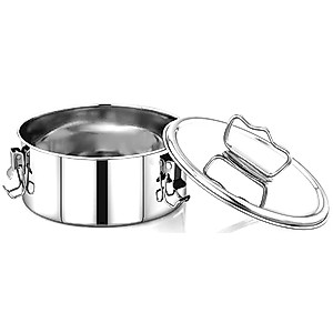 EasyShopForEveryone Stainless Steel 7.5 x 7.5 x 3.5 Inches Flan Pan, Capacity 63 fl. oz, Compatible with 6 Qt Instant Pot, 3 Inch Deep Custard Pan