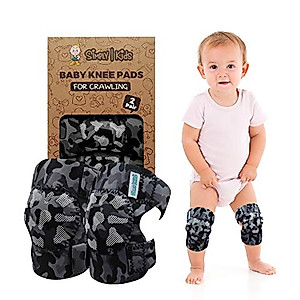 Simply Kids (2nd Gen.) Baby Knee Pads for Crawling (2 Pairs), CPSIA Certified - Comfortable Knee Protector for Toddler, Infant, Girl, Boy, Crawler - Rodilleras para Bebe