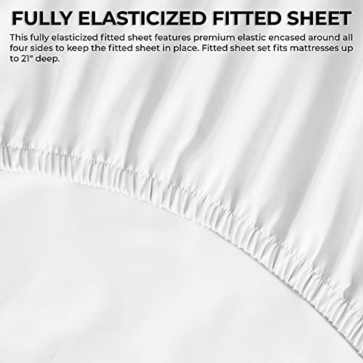 Tribeca Living MF110DPSSQUPU Solid Deep Pocket Sheet Set, Queen, Purple