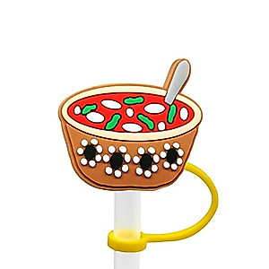 STRAW TOPPER MEXICAN REUSABLE STRAW TIP COVER (SOUP), 2.5CM