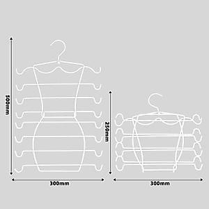 HAIZLUOP Bra Hanger, Metal Tank Top Hanger, 8 Tier Bra Hangers for Closet Organizer Space Saving, 2 Sets