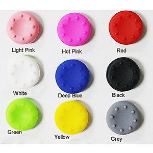 Analog Silicone Thumb Stick Grip Joystick Caps Cover for PS4 PS3 Xbox 360 Xbox One Game Controllers (4 x Red)