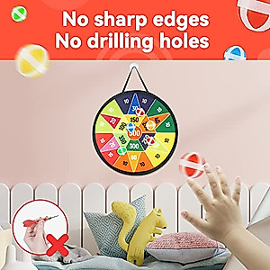 BELLOCHIDDO 14" Dart Board for Kids, Dart Game for 3 4 5 6 7 8 9 10 Years Old Boys & Girls with 8 Sticky Balls, Kids Toys, Indoor Outdoor Party Games Toys, Birthday for Toddlers