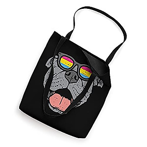 Pansexual Pitbull Cute Pan Pride Flag Pittie Dog Men Women Tote Bag