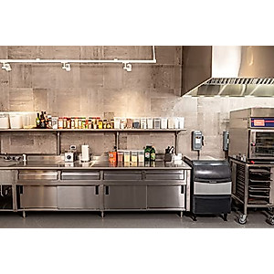 Scotsman UN324A-1 Nugget-Style Ice Maker with Bin, 80-Pound Capacity, Stainless Steel, 115-Volts, NSF