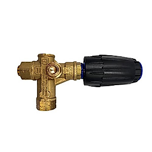 AR ANNOVI REVERBERI, VRT3-250, Pressure Washer Unloader -Blue Spring, 3,650 max PSI, 10.5 max GPM, 3/8"F outlet, adjustable knob