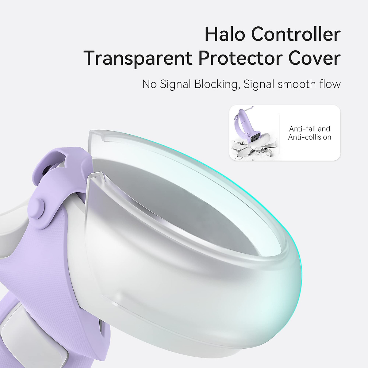 KIWI design Controller Grips Cover with Battery Opening Adjustable with Knuckle Straps, Suitable for Large Hands Compatible with Quest 2 Accessories (Purple)