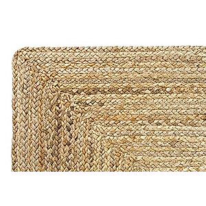 The Home Talk Natural Jute Rug 3' x 5' - Handwoven Reversible Indoor Rug for Farmhouse or Rustic Style - Soft and Durable Material Adds Texture and Warmth to Living Room, Bedroom, or Dining Room