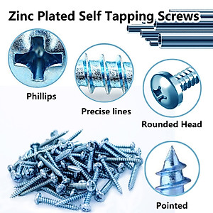 Drywall Anchor with Screws Sets - Plastic Self Drilling Dry Wall Anchors, 100 Pieces All Together