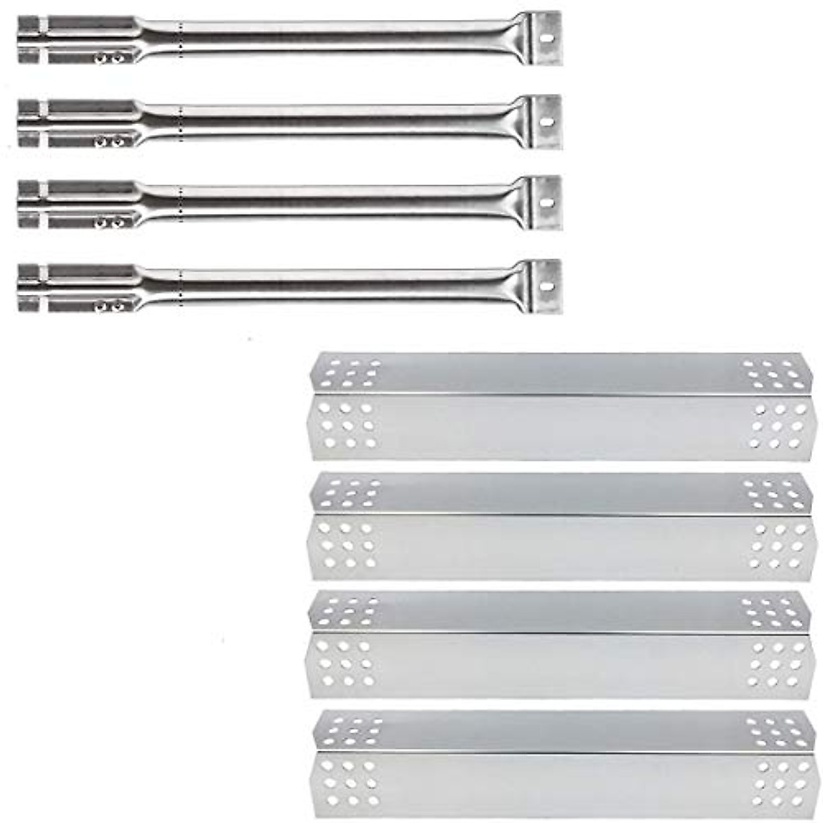 Dongftai SA01004H (4-Pack) 15 1/8 inch Stainless Steel Heat Plates and Burners Replacement Parts for Master Forge 1010048