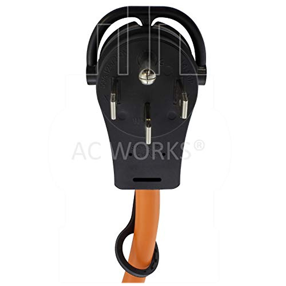 AC WORKS 50-Amp RV/ Range/ Generator 14-50 Piggy-Back Plug Adapter (to 15/20-Amp Household)