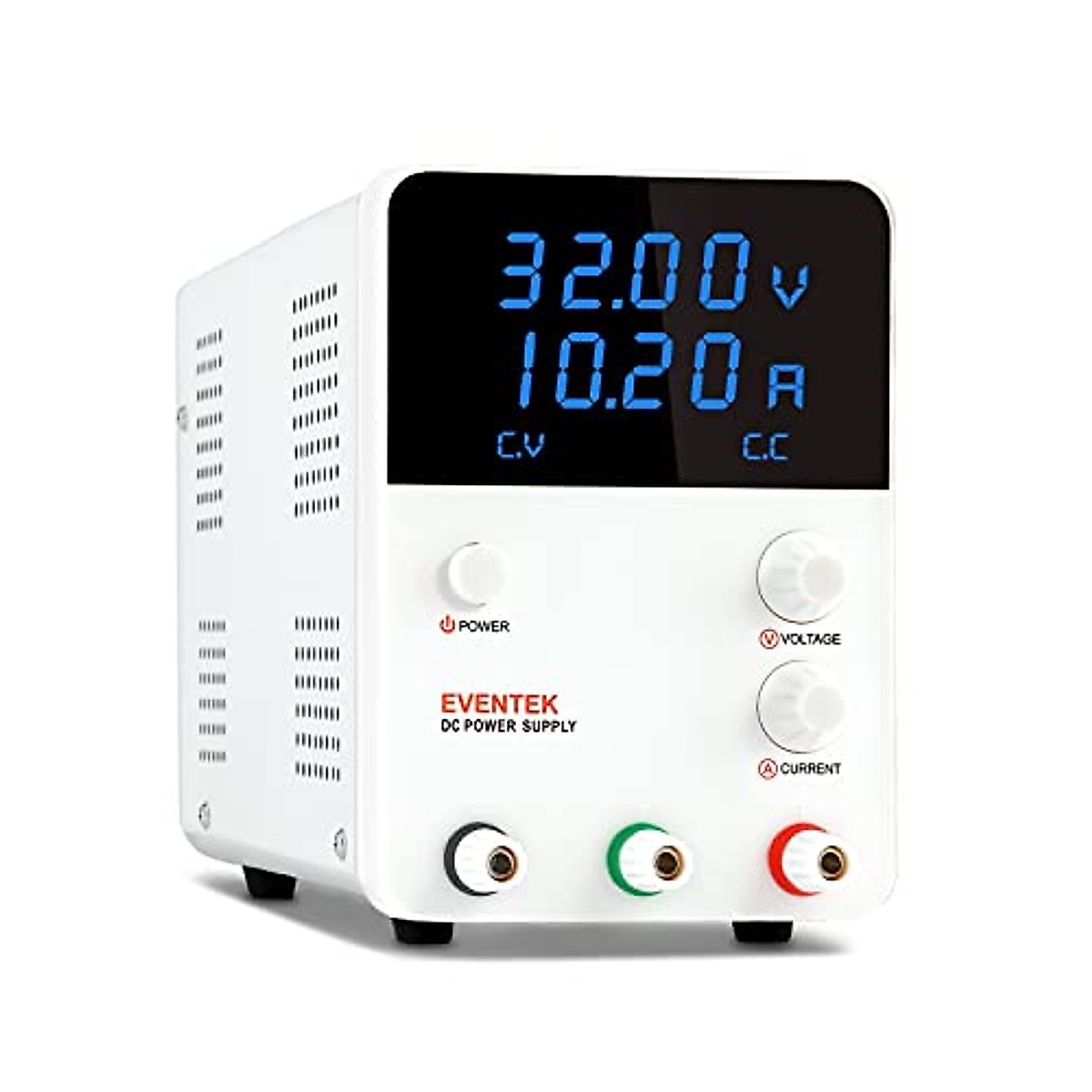 DC Power Supply Variable, Eventek 32V 10.2A Bench Power Supply Adjustable, Switching Regulated Power Supply with High Precision 4-Digits LED Display and Alligator Leads