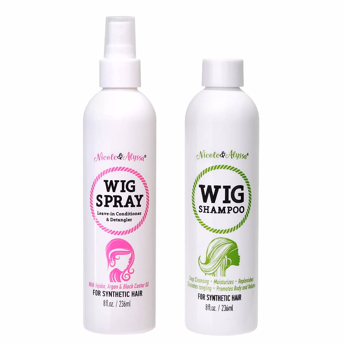 [ Nicole & Alyssa ] Wig Spray & Shampoo SET - Synthetic Wig Care Solution (Original)