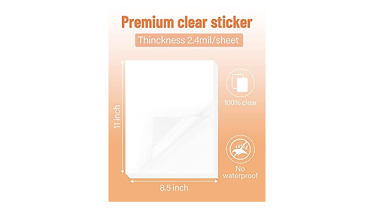 Printable Vinyl Sticker Paper - 50 Sheets for Inkjet Printers