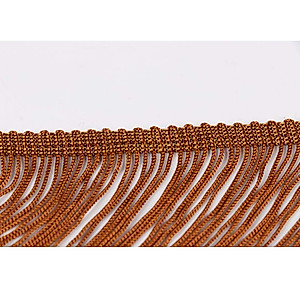 Heartwish268 Fringe Trim Lace Polyerter Fibre Tassel 4inch Wide 10 Yards Long for Clothes Accessories Latin Wedding Dress DIY Lamp Shade Decoration Black (Coffee)