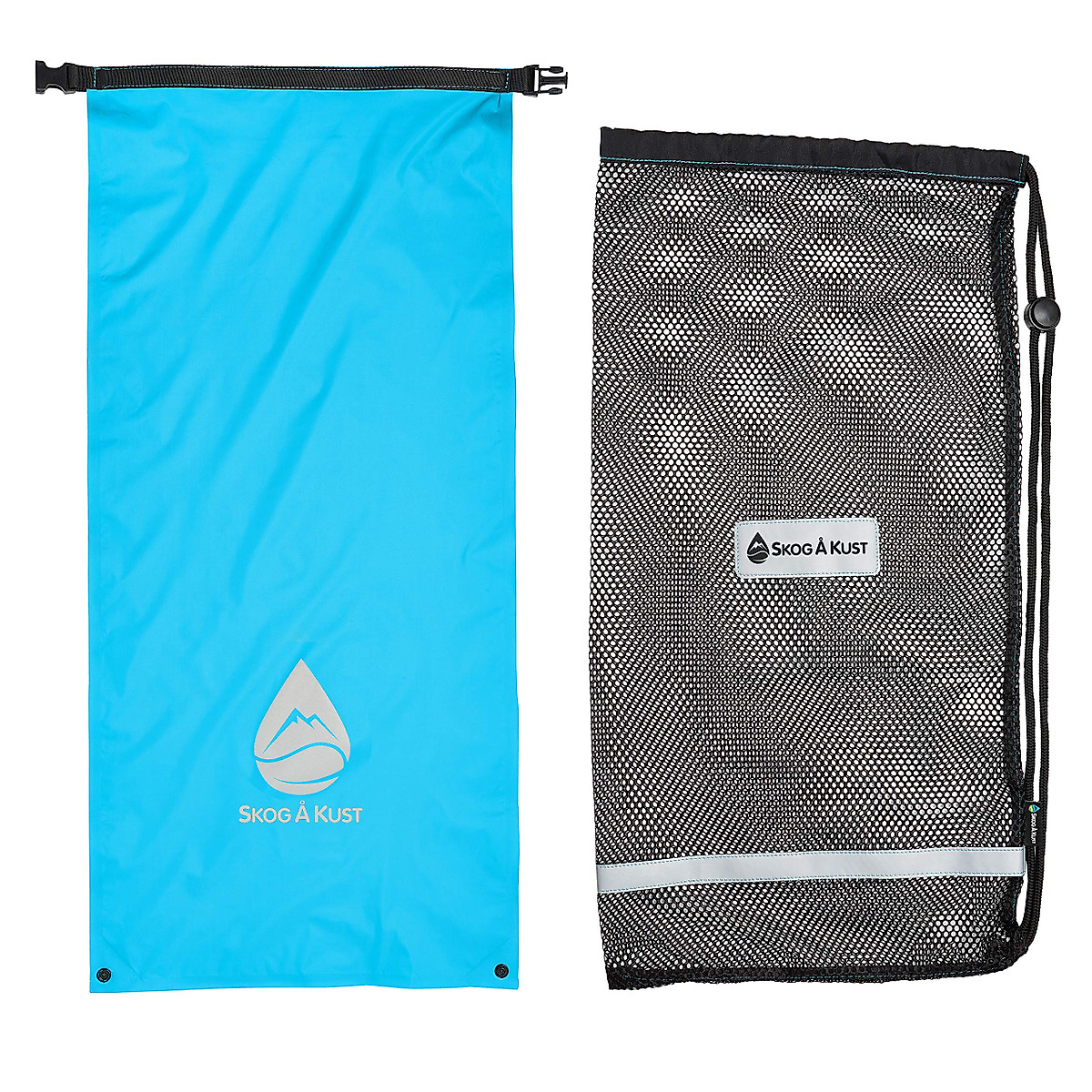 Skog Å Kust SnorkelSåk 2-in-1 Mesh Snorkel Bag with Removable Interior Waterproof Dry Bag | Blue