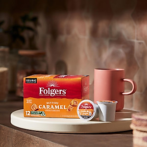 Folgers Caramel Drizzle Flavored Coffee, 72 Keurig K-Cup Pods…