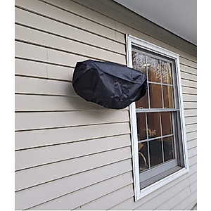 UCARE Wall-Mounted Patio Heater Cover 420D Oxford Waterproof Dustproof Electric Infrared Heater Covers for Indoor Outdoor Garage Backyard Hanging Patio Heaters (Black)