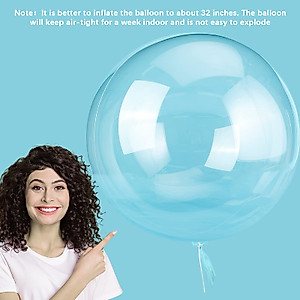 Ayfjovs 10 PCS 36 Inch Clear Bobo Balloons, Large Transparent Bubble Balloon for DIY Valentines Day Birthday Wedding Anniversary Baby Shower Decoration