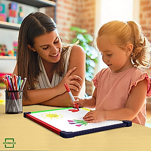 ScribbleDo Magnetic Dry Erase Board for Kids Whiteboard 9”x12” Includes White Board for Kids Writing Learning & Drawing Art Educational Kids Toy