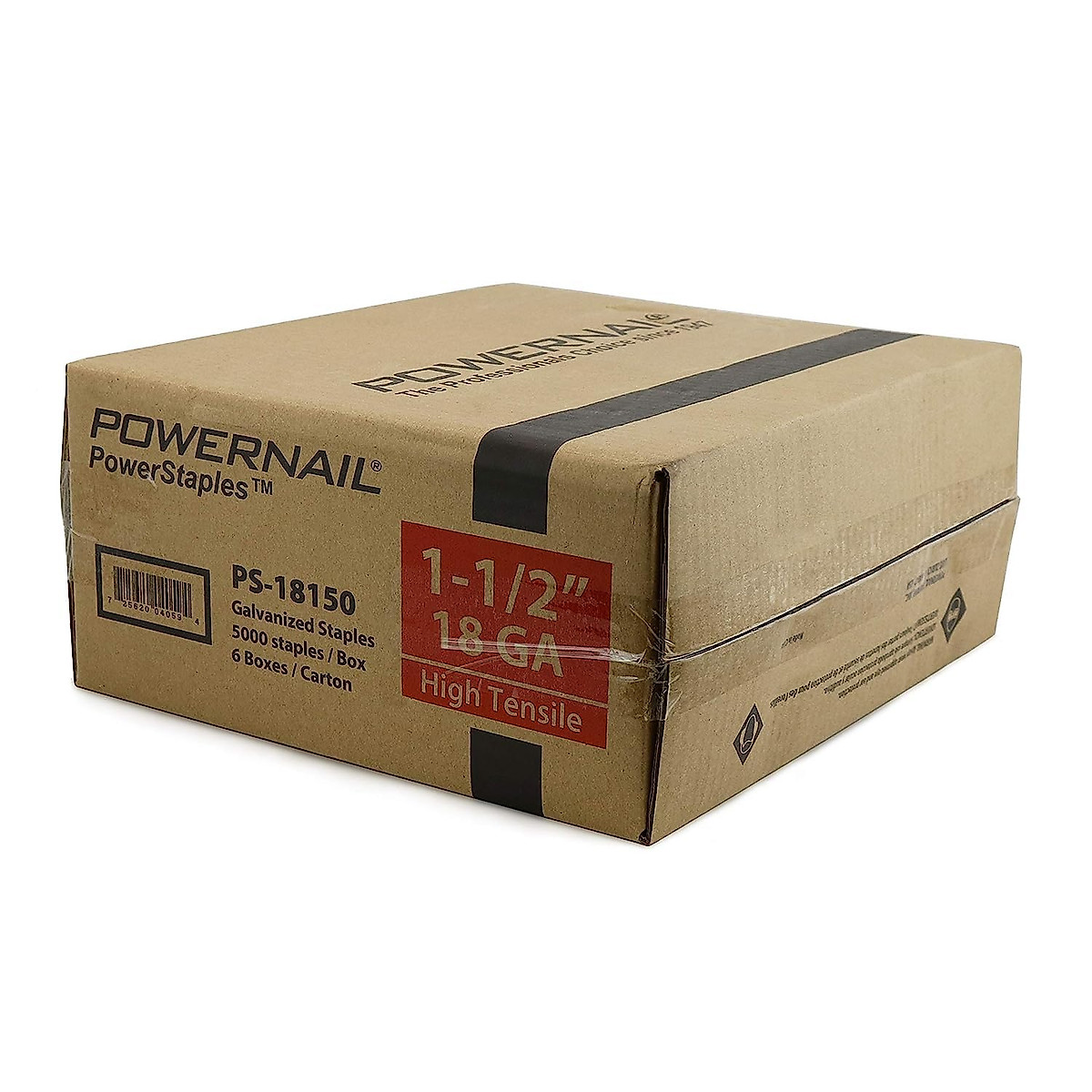 Powernail PS18150 18 Gauge 1/4 Inch Crown 1-1/2 Inch Length Chisel Point Narrow Crown Staples (Case, 30000ct)