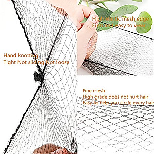 Hair Net 100Pcs 20Inch Packed Individually High Elastic Nylon Edge Invisible Hair Nets for Women Buns Food Service Dancer Cooking Wigs(Black)
