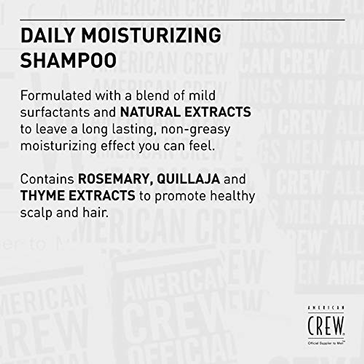American Crew Daily Moisturizing Shampoo, 33.8 Ounce