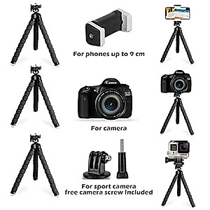 UBeesize Tripod S, Premium Flexible Phone Tripod with Wireless Remote, Mini Tripod Stand for Camera GoPro/Mobile (Upgraded)