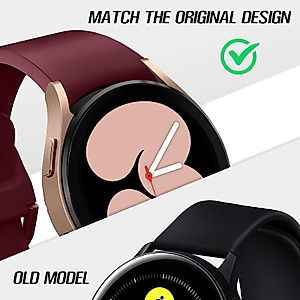 GrTrees 5 Packs Bands Compatible with Samsung Galaxy Watch 6 5 45mm 44mm 40mm/Galaxy Watch 4 40mm 44mm/ Galaxy Watch 4 Classic 46mm 42mm, 20mm Adjustable Silicone Replacement Straps for Women Man