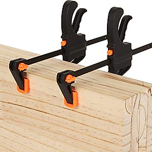 12 Pack 4 Inch Bar Clamps for Woodworking Quick Grip Clamps Trigger Clamp One Handed Ratchet Clamp, Mini Small Bar Clamps for Craft Wood Clamps for Gluing