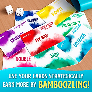 Bamboozled - A Hilariously Fun Bluffing Dice & Card Game. Family-Friendly Party Game for Kids, Teens & Adults. Fast and Easy to Learn