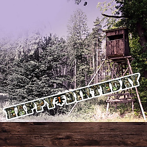 Havercamp Next Camo Happy Birthday Party Banner | 1 Count | Great for Hunter Themed Party, Camouflage, Rustic, Nature, Military, Kids Birthday Party