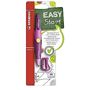 Handwriting Pencil - STABILO EASYergo 3.15 - Left Handed - Pink/Lilac + Sharpener