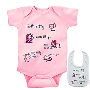 Soft Kitty ..Big Bang Theory Custom Baby bodysuit onesie & matching bib