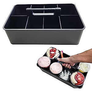 Enjoy Organizer- 2 Commercial Extra Large Portable Caddy Stackable Carry Caddy, Black, Carrier for Cleaning, Bathroom,Supplies, Tools, All-Purpose Caddy Made In USA (2)