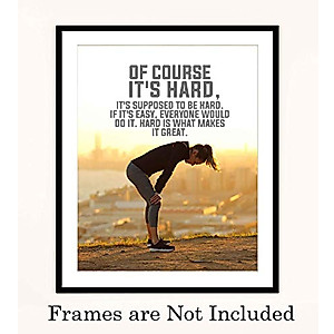 What Makes It Great - Motivational Wall Art, Modern Fitness Wall Decor Exercise Sign Print Is A Perfect Gift for Gym Wall Decor, Studio Wall Decoration. Gift of Motivation! Unframed - 8 x 10"