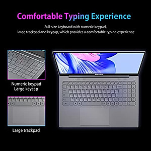 BOCCONI LeadBook T6 Laptop | 15.6" Full HD 1920x1080 IPS Display | Intel Celeron N3450 Quad-Core | 6GB DDR3 | 128GB SSD | AC WiFi | Mini HDMI | Windows 10 Home