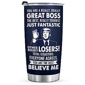 Aurahouse Funny Boss Gifts for Men Women, You’re A Great Boss 20 Oz Tumbler Cup, Boss Lady Gifts, Boss Birthday Gifts, Christmas Gifts for Boss, Boss Day Stainless Steel Tumbler