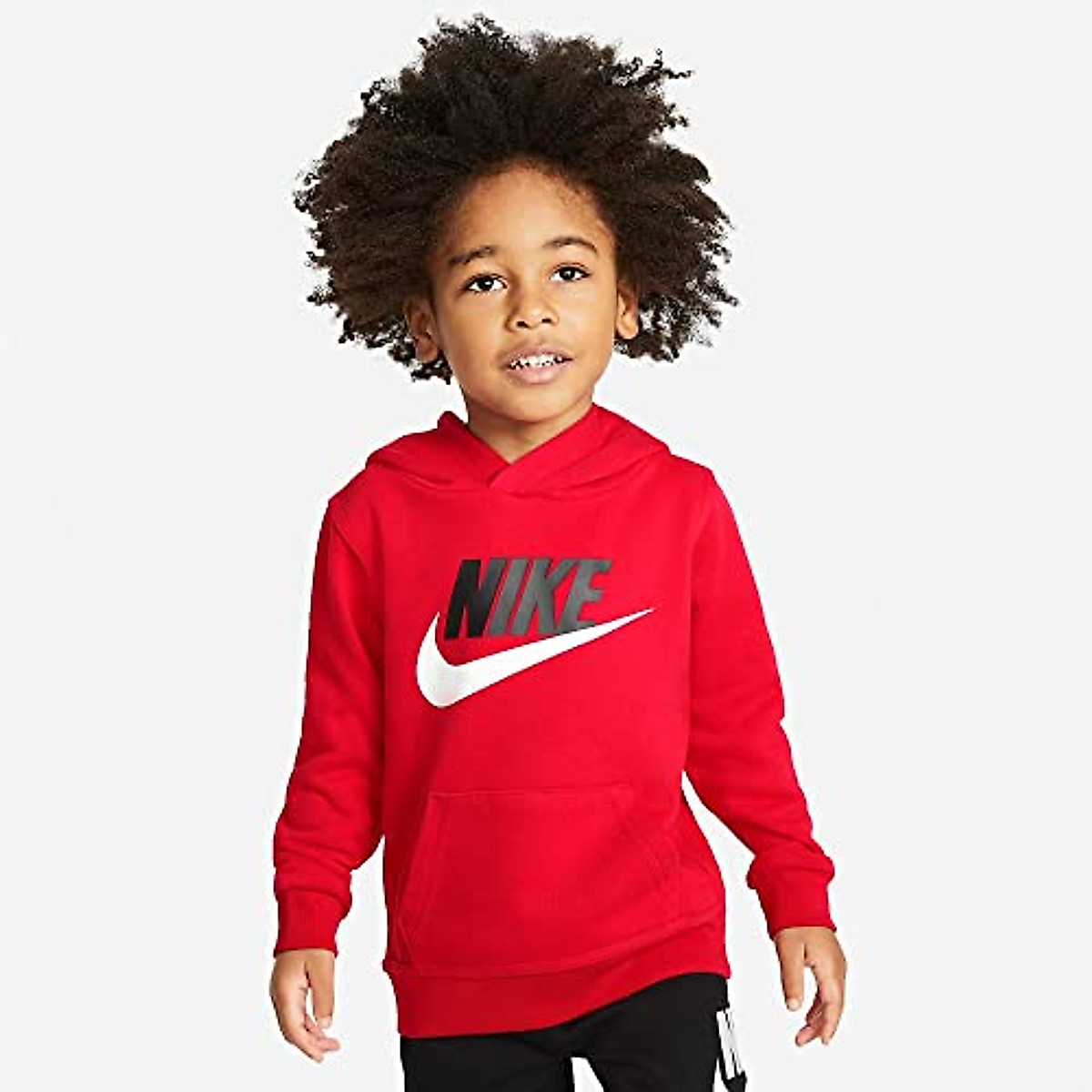 Nike Boy's Club Fleece Pullover Hoodie (Little Kids) University Red 5 Little Kid