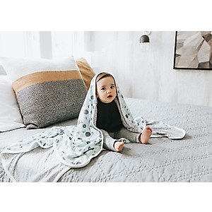 Large Premium Knit Baby 3 Layer Stretchy Quilt Blanket Lunar by Copper Pearl