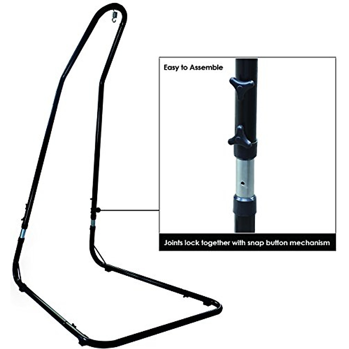 Sorbus Stylish Swing Chair w/Steel Stand- Fine Cotton Weave for Super Comfort & Durability- Hanging Hammock Chair w/2 Seat Cushions- Portable Outdoor Hanging Chair w/Hardware Kit - Indoor Outdoor Use