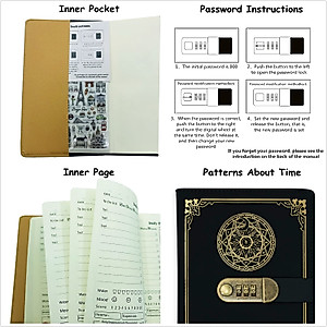 Simplified Daily Planner - The Perfect To Do List Notebook Notepad And Undated Office Supplies Checklist - Leather Daily Journal With Lock (Black)