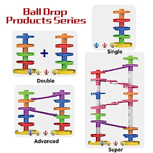 Single Ball Drop Toy for Kids - Spinning Swirl Ball Ramp Activity Play Toy Safe for 9 Months and up.
