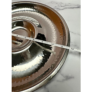 Decozen Chip and Dip Bowl with Orchid Accent - Elegant Serving Dish for Salad, Popcorn, Chips, Cereal, and Condiments - Fruit Bowl and Serving Bowl - Essential Kitchen Counter Serveware