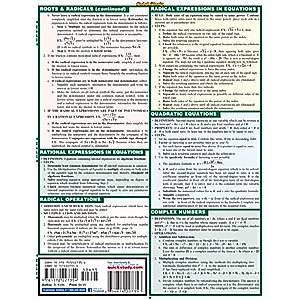 Algebra Part 1 QuickStudy Laminated Reference Guide (QuickStudy Academic)