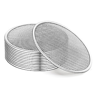 FEBFLO 12 Pack Sprouting Lids, 316 Stainless Steel Screen Lid for 86mm Wide Mouth Mason Jar, Mesh Bean Sprout Sieve Lids, Home Use Alfalfa, Broccoli,Lentil. QurHapzy (12 lids)