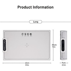 Miller Market Warming Mat, 2024 New Miller Market Adjustable Warming Tray, Miller Market Food Warmer, Timed Heating, Non-Slip, Foldable, 3 Temperature Settings, for Fast Heating Food (Black-L-1pcs)